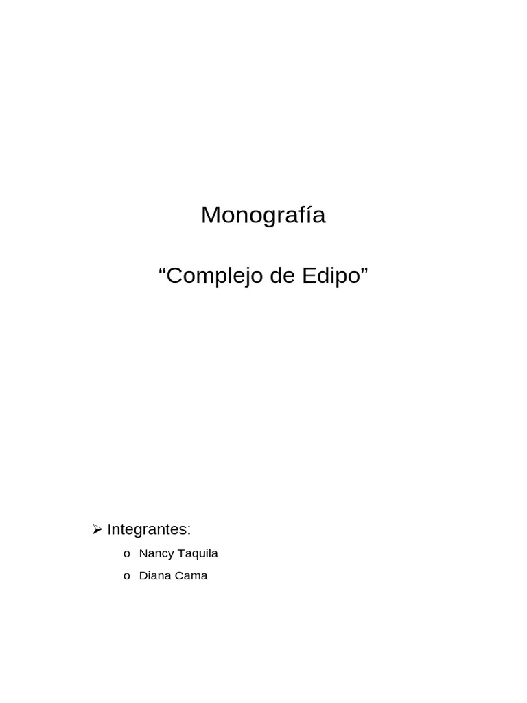 Análisis del Complejo de Edipo en Freud | PDF