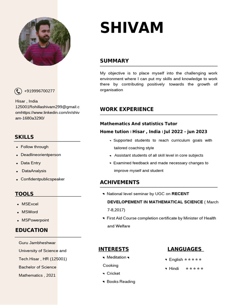 Shivam. Resume | PDF