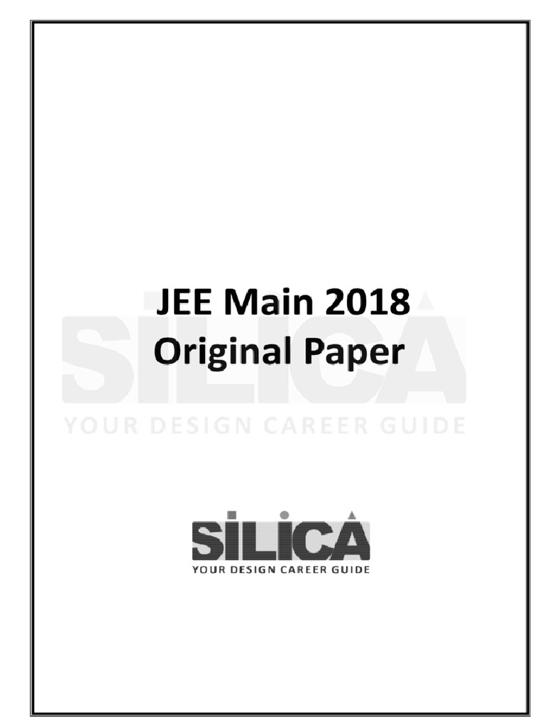 2018 Jee s1 Paper | PDF
