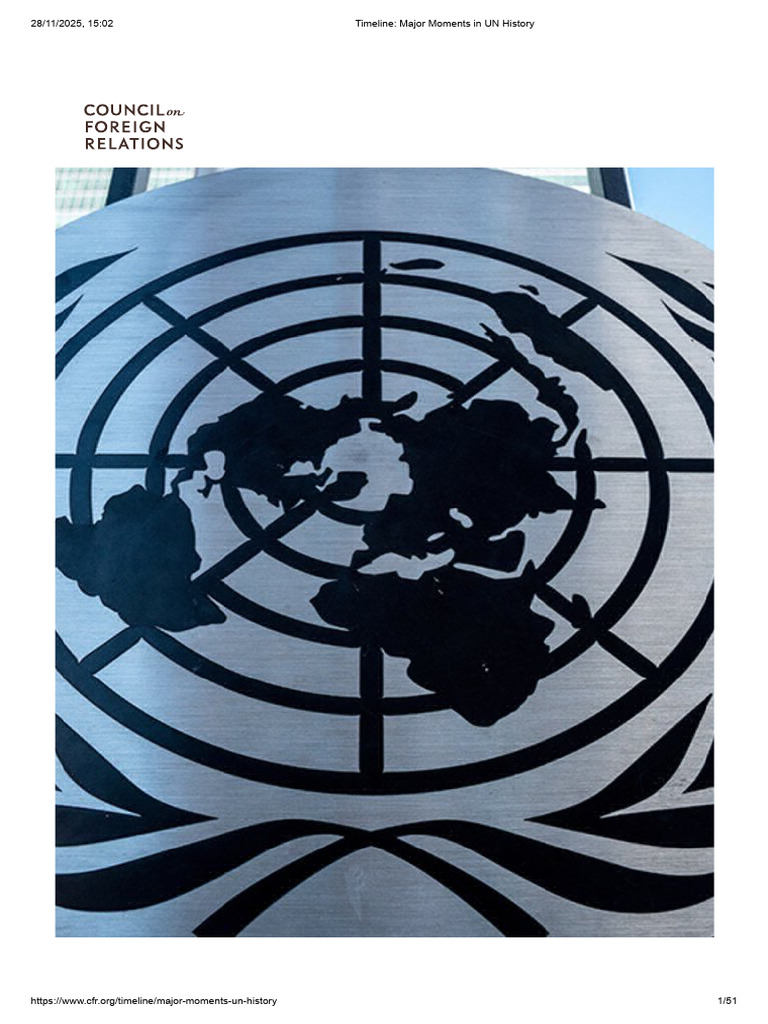 Key Events in UN History Timeline | PDF | United Nations ...