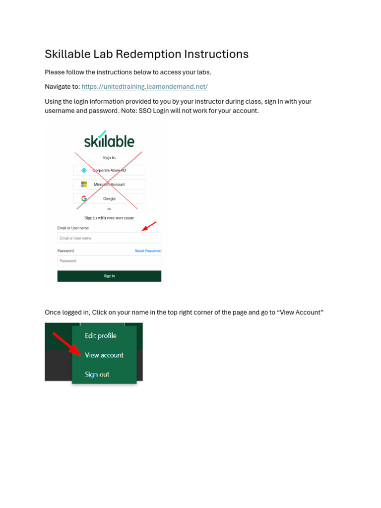 G3ti94uje0wd-Skillable Lab Redemption Instructions | PDF