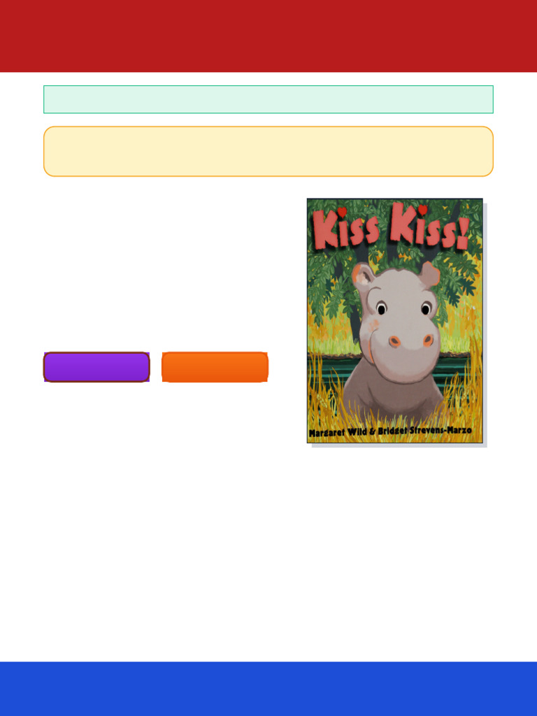 Kiss Kiss 1st Edition Margaret Wild And Bridget Strevens-Marzo ebook ...