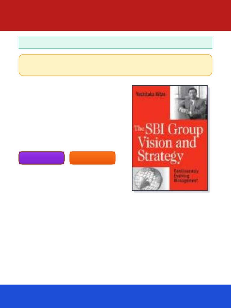 The SBI Group Vision Strategy Continuously Evolving Management 1st ...