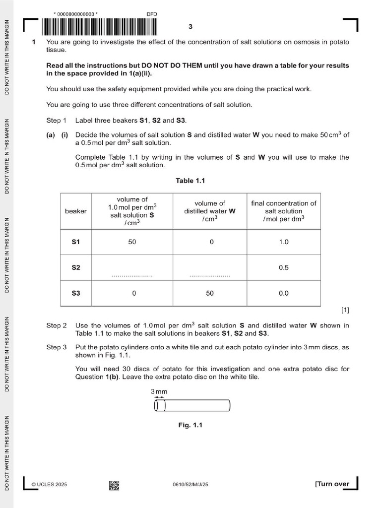 0610 s25 QP 52 | PDF