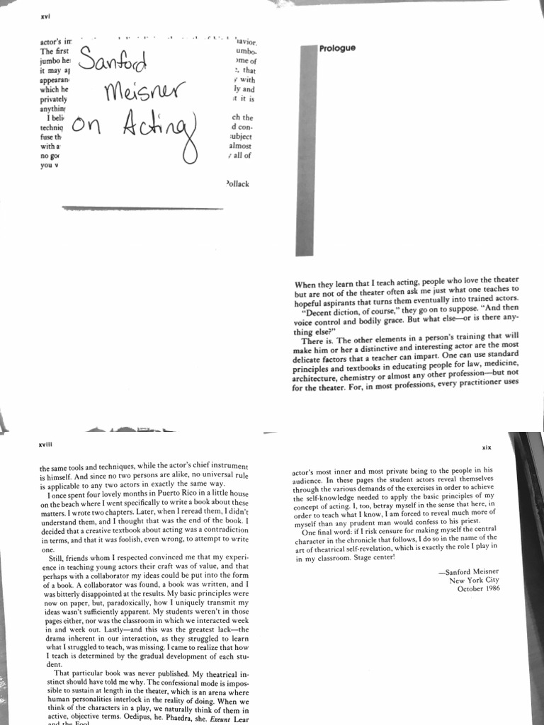 Meisner CH 1 | PDF