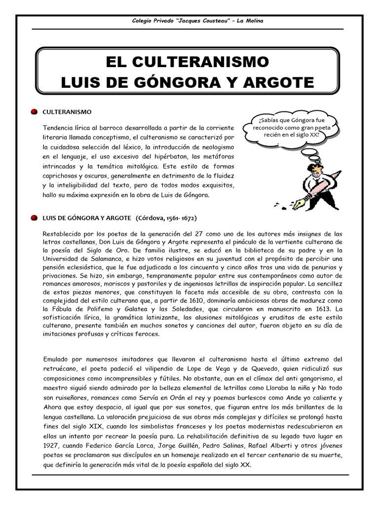 culteranismo-luis-de-gongora-TEORIA-1234 | PDF