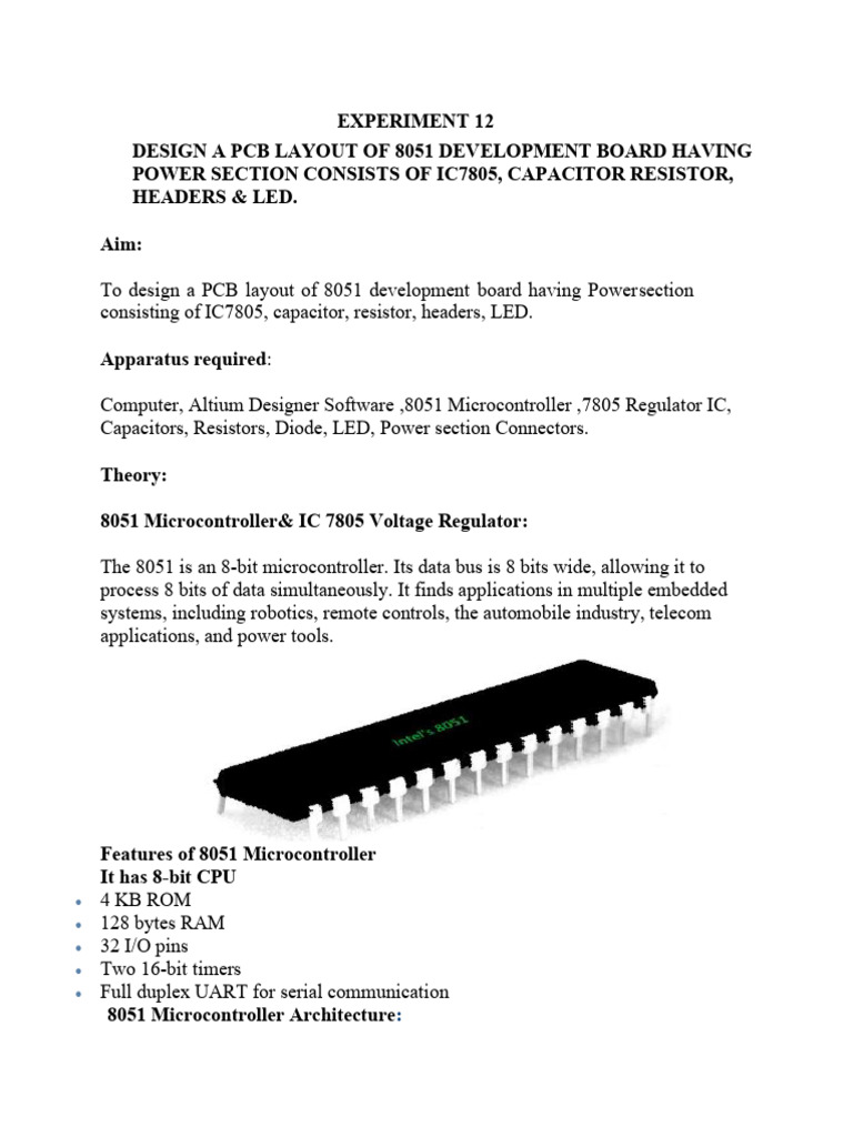 PCB Layout for 8051 Dev Board Design | PDF | Microcontroller | Central ...
