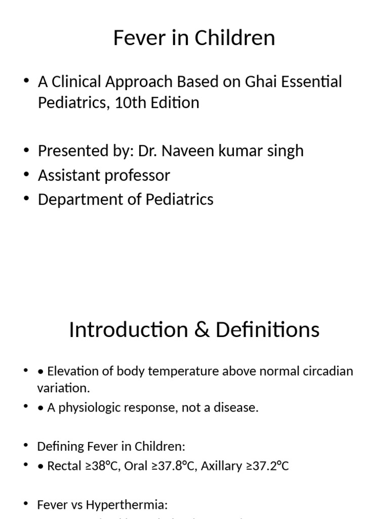 Fever in Children Ghai10e | PDF | Fever | Diseases And Disorders