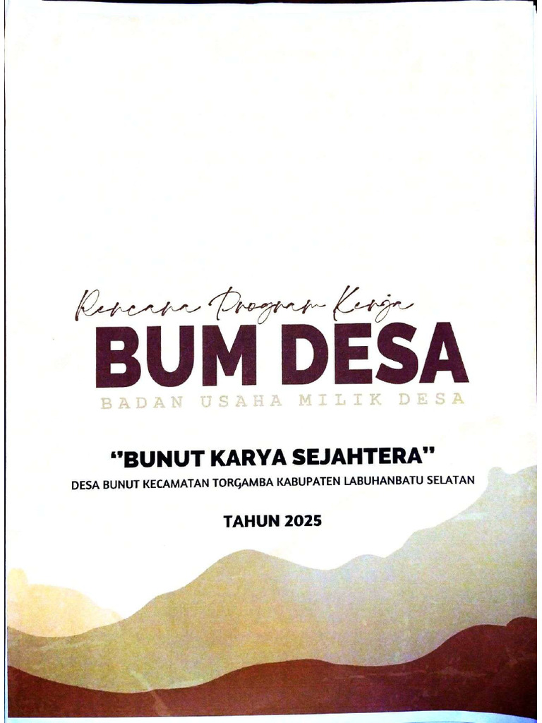 1751271539Rencana Program Kerja Bumdes-1 | PDF