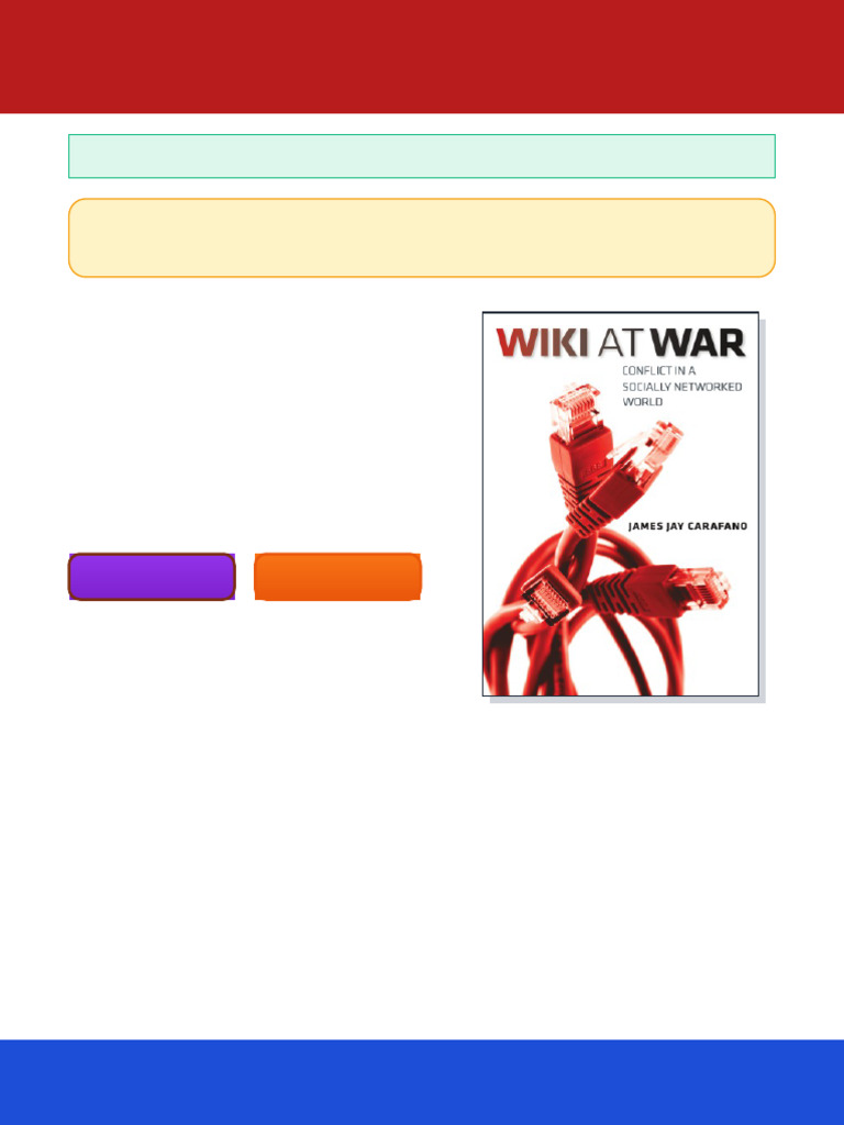 Wiki at War Conflict in A Socially Networked World 1st Ed Edition ...