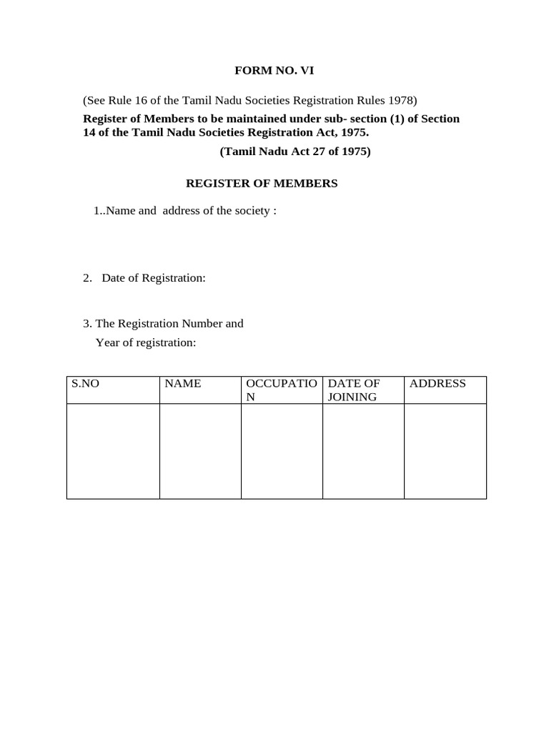 Societies Registration Form-6 | PDF | Mortgages | Lawsuit