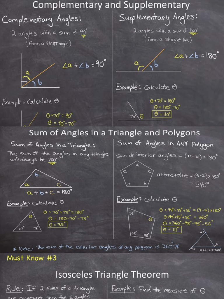 Angles Theorems Pdf
