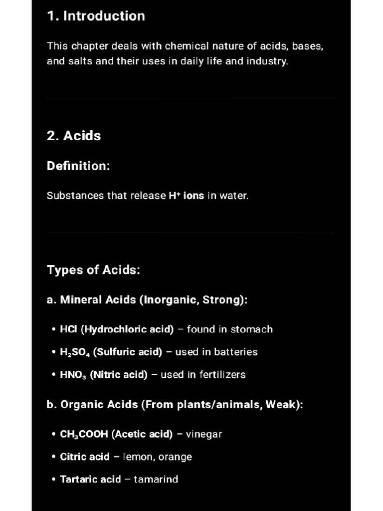 Acid Bases and Salt | PDF
