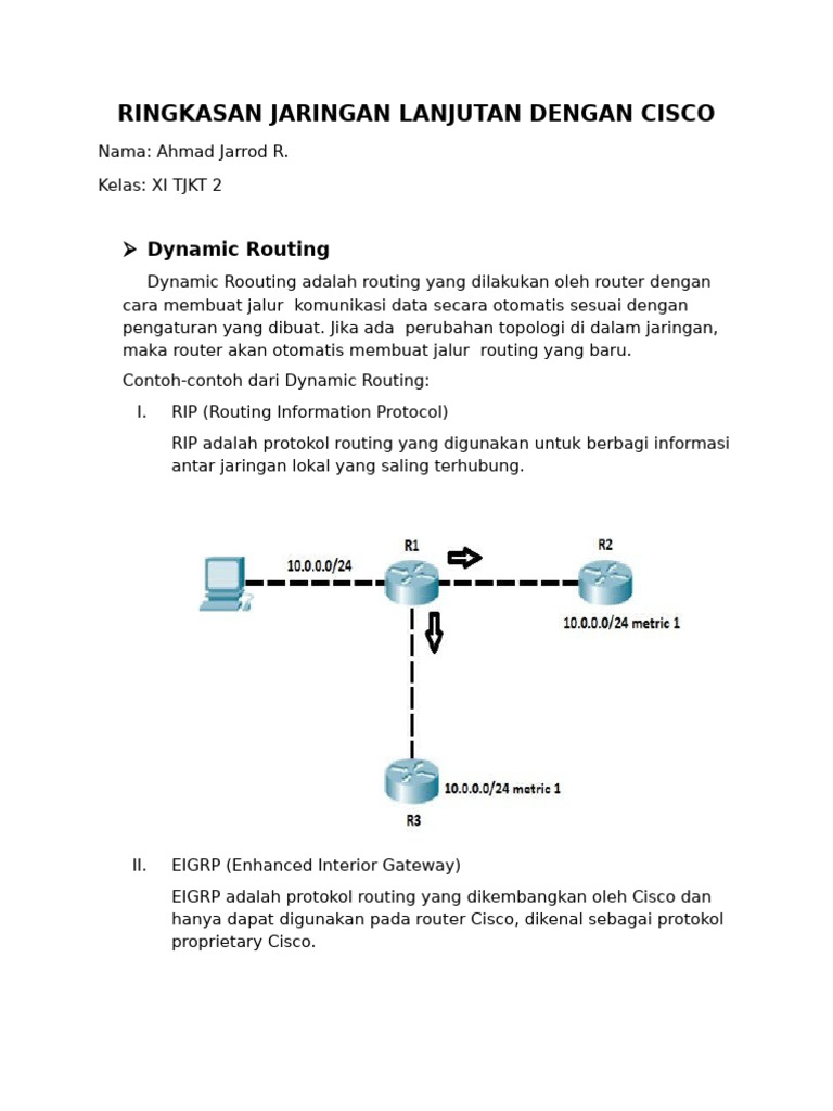 Panduan Dynamic Routing dan VLAN Cisco | PDF