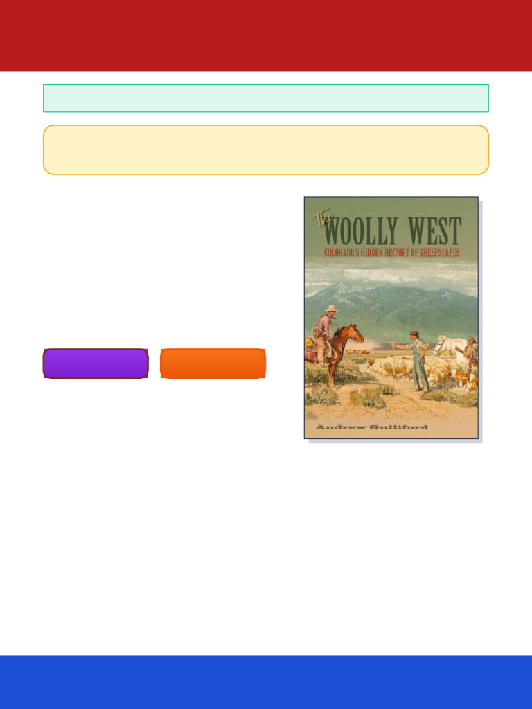 The Woolly West Colorado s Hidden History of Sheepscapes Andrew ...