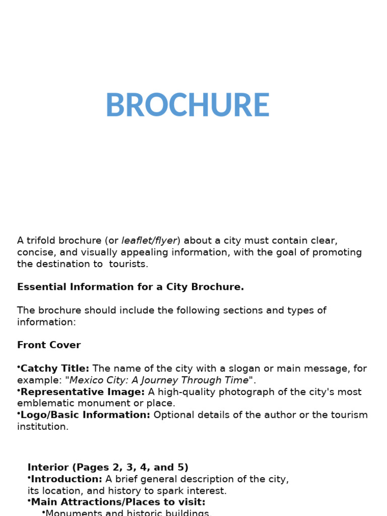 City Brochure Design Guide | PDF