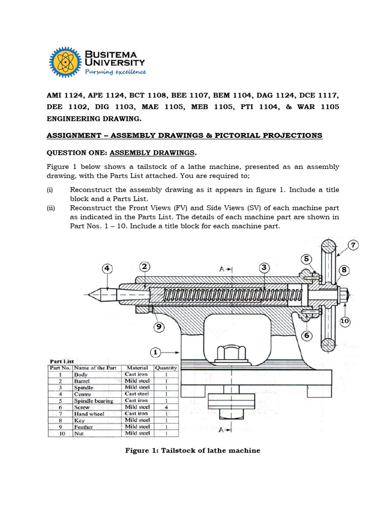 Assignment - Engineering Drawing | PDF