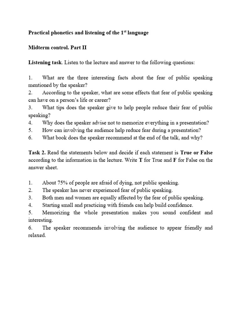 Midterm Control Part 2 Phonetics | PDF