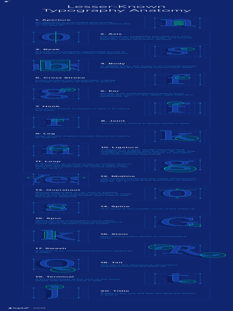 Infographic Typeface Anatomy Toptal | PDF | Typefaces | Typography