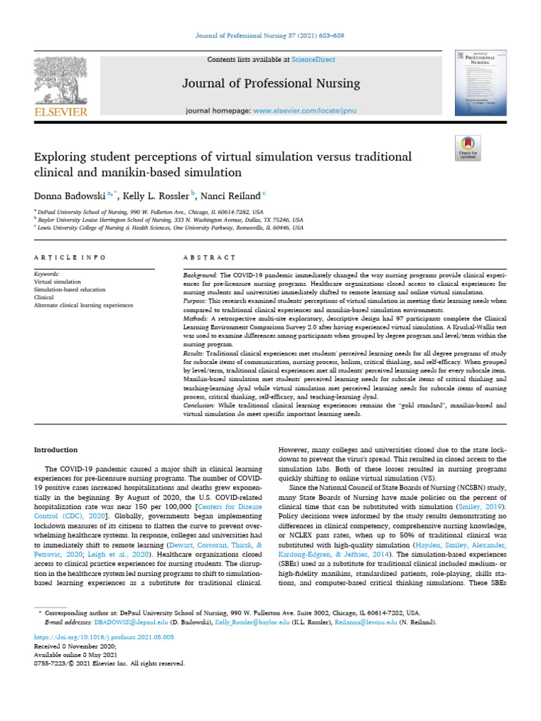 Article C | PDF | Simulation | Learning