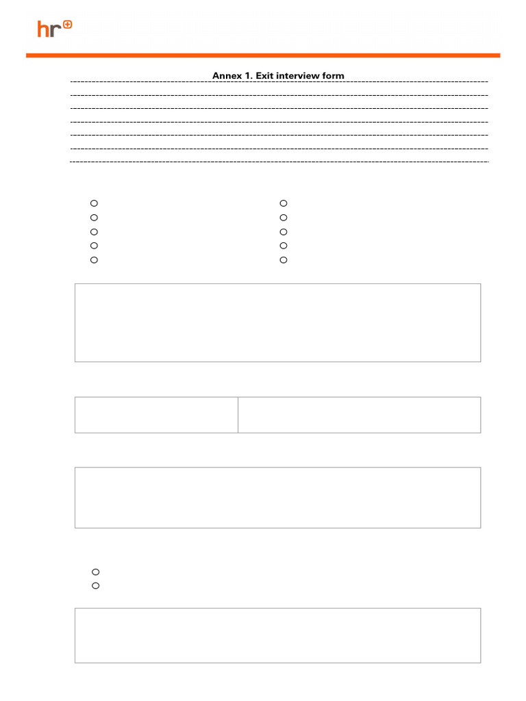 Template Exit Interview 231026 120336 | PDF | Employment | Salary