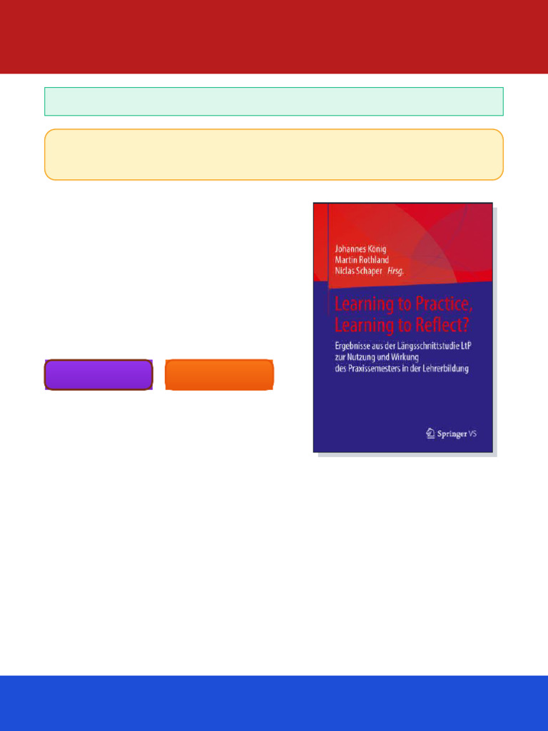 Learning to Practice Learning to Reflect Johannes König ebook universal ...