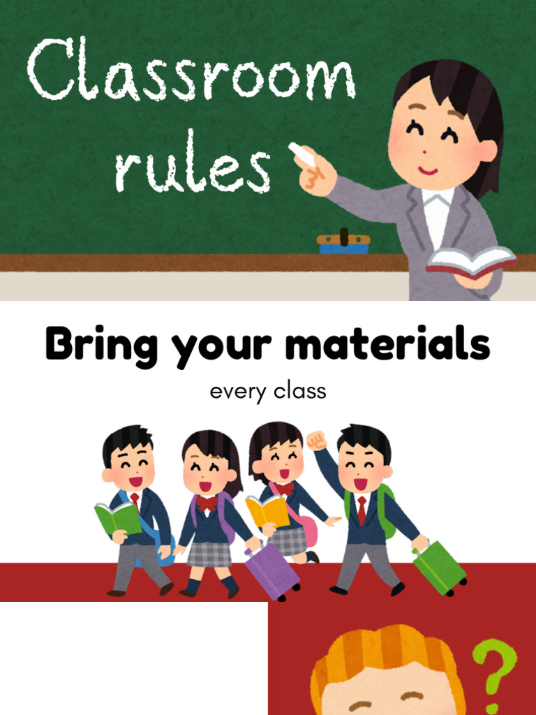 Classroom Rules Presentation in Multicolor Illustrative Style ...