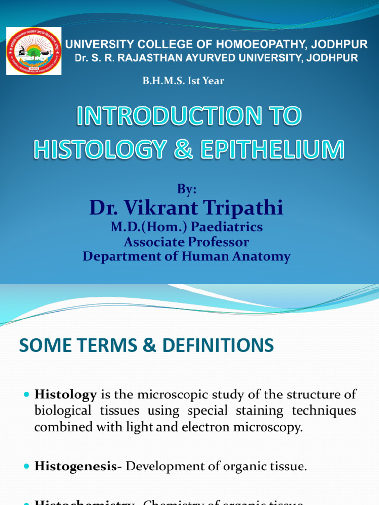 Histology and Tissue Types Overview | PDF | Tissue (Biology) | Histology