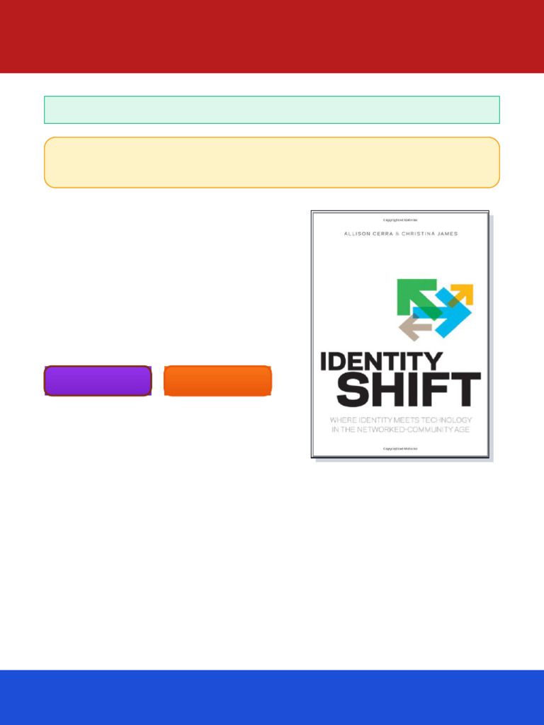 Identity Shift Where Identity Meets Technology in The Networked ...