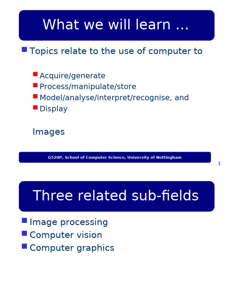 Topic01-Lecture DIP Asdasdasdadasdasdasdasdas | PDF | Computer Vision ...