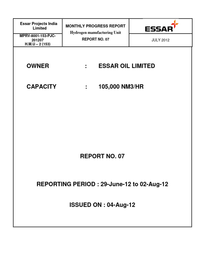 EPC MIS REPORT | PDF | Home Appliance | Gases