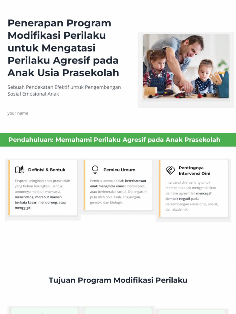 Buat PPT Modifikasi Perilaku Untuk Mengatasi Perilaku Agresif | PDF