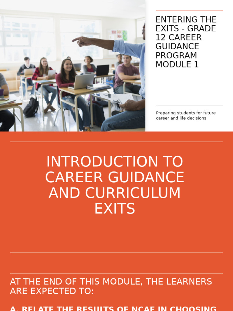 Entering_the_Exits Career Guidance Program Module 1 | PDF ...