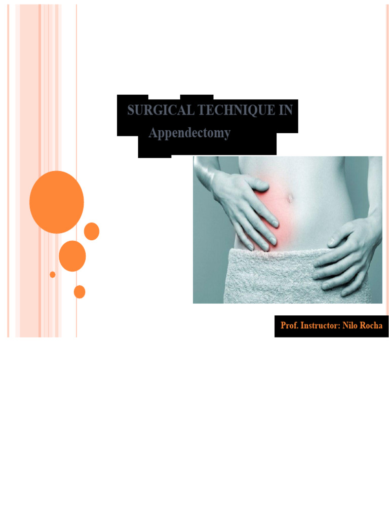 Surgical Technique in Appendectomy.pptx | PDF | Gastroenterology ...