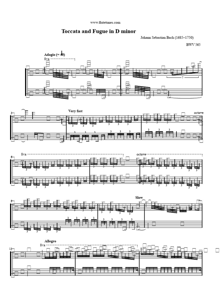 Bach's Toccata and Fugue BWV 565 | PDF | Musical Forms | Musical ...