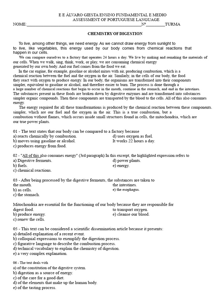 Chemistry of Digestion Explained | PDF | Digestion | Chemical Substances