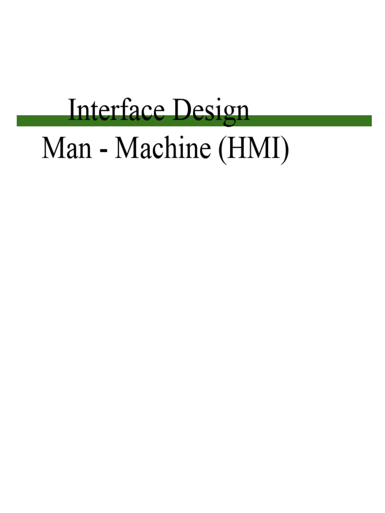 HMI Interface Design Principles | PDF | User Interface | Human–Computer ...