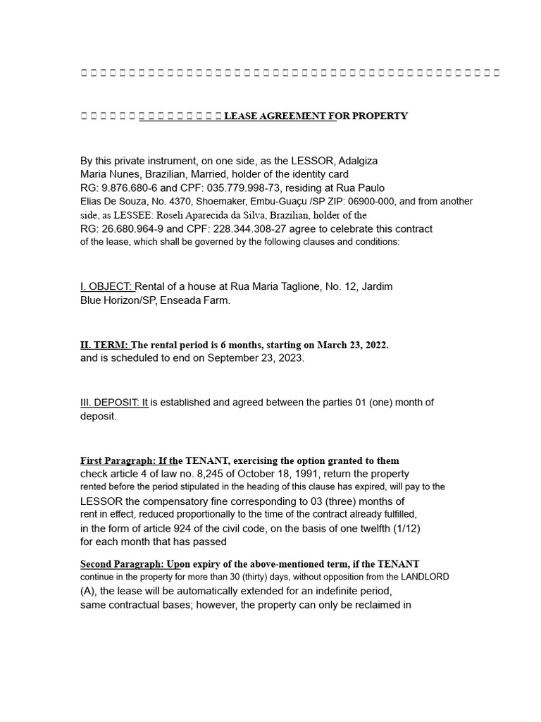 fishing contract | PDF | Lease | Leasehold Estate