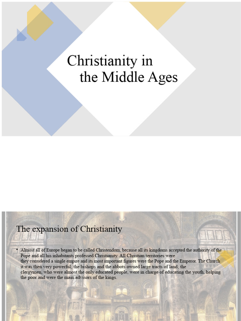 Christianity in the Middle Ages | PDF | Middle Ages | Clergy