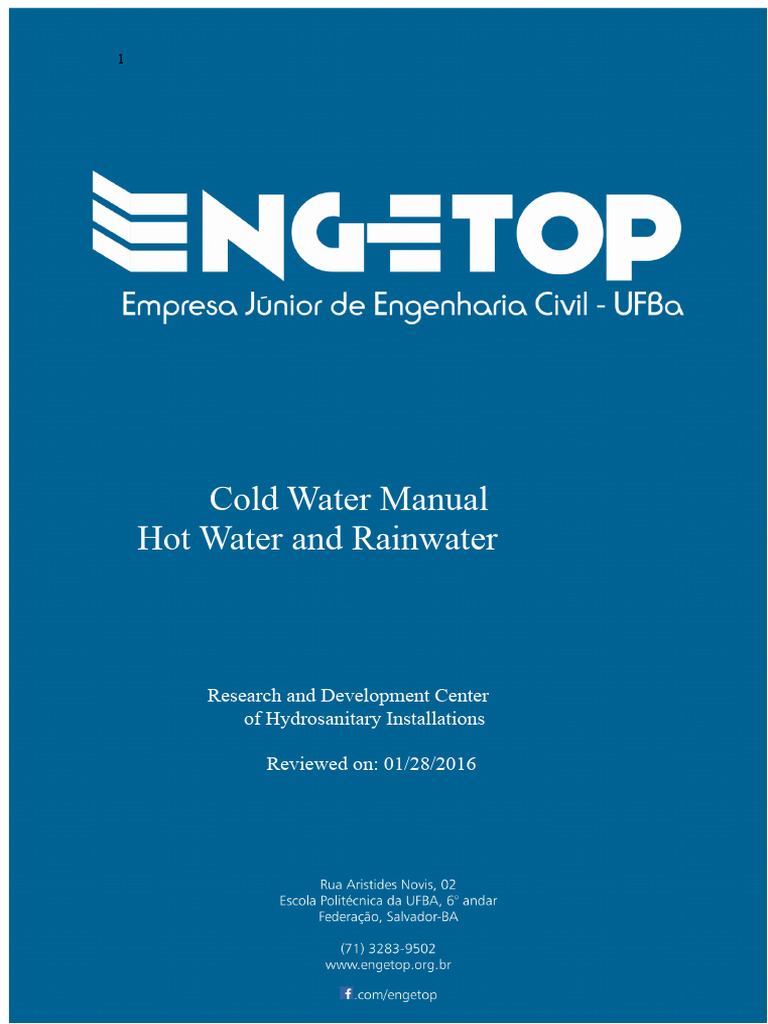 Manual of Cold Water, Hot Water, and Rainwater | PDF | Pump | Civil ...
