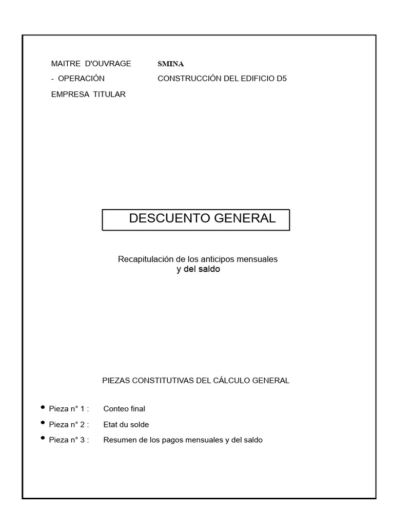 Resumen de Pagos y Saldo Edificio D5 | PDF