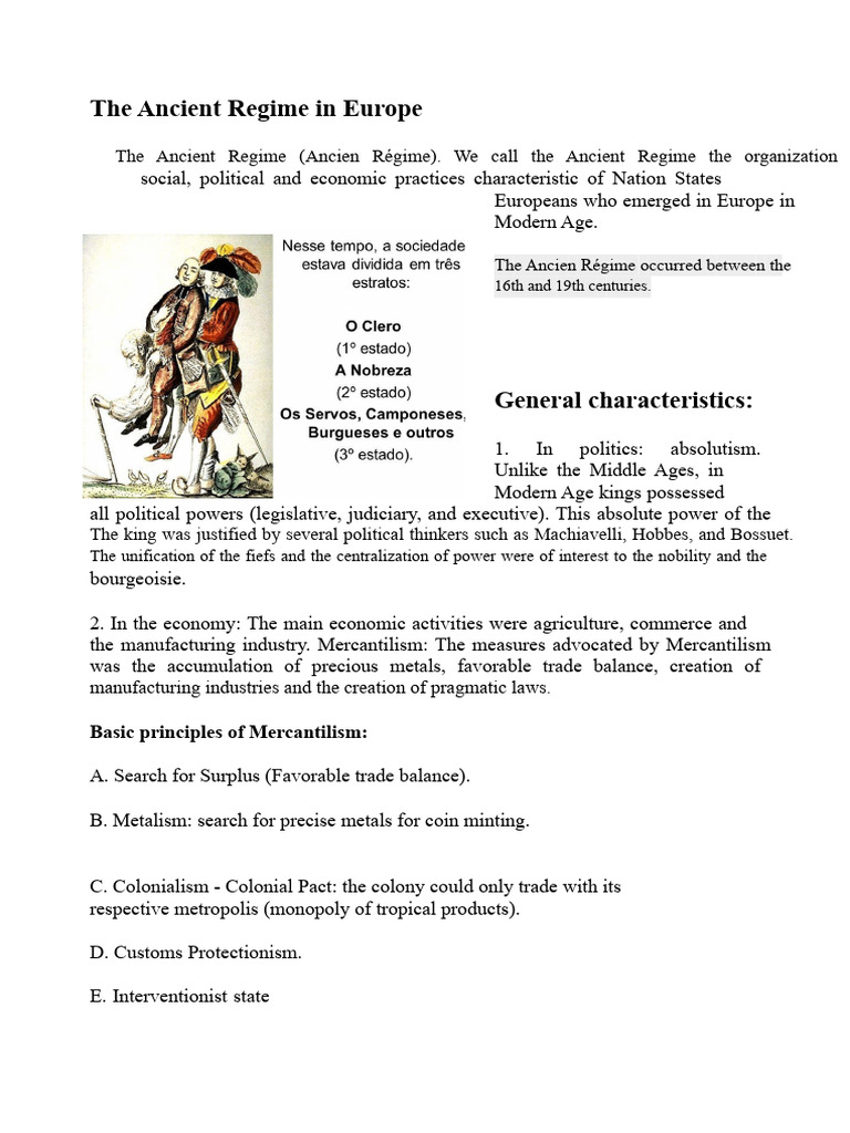 Understanding the Ancient Regime in Europe | PDF | Bourgeoisie ...