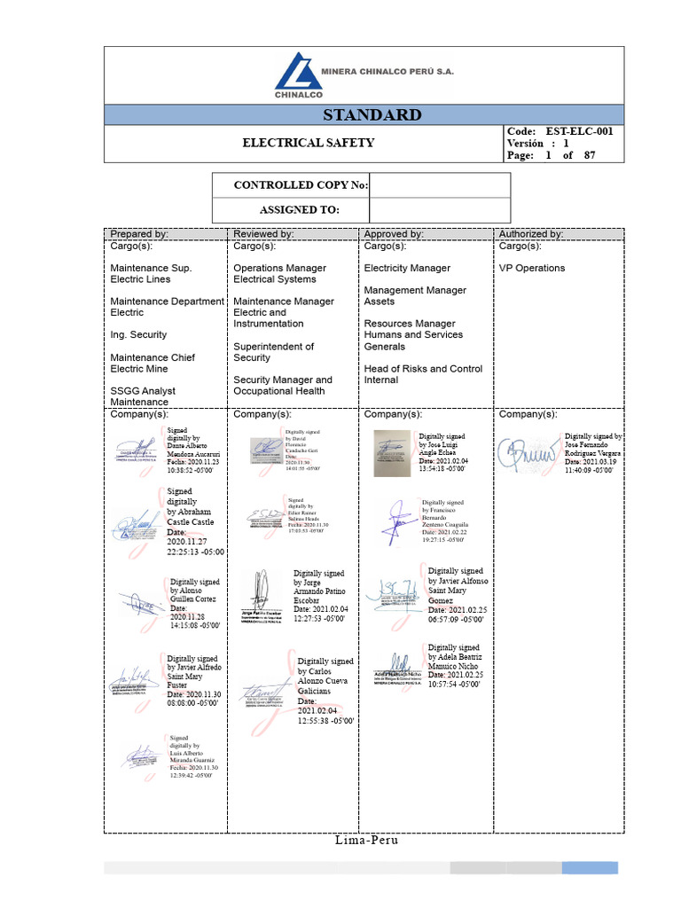 EST-ELC-001 Electrical Safety | PDF | Electromagnetism | Electrical ...