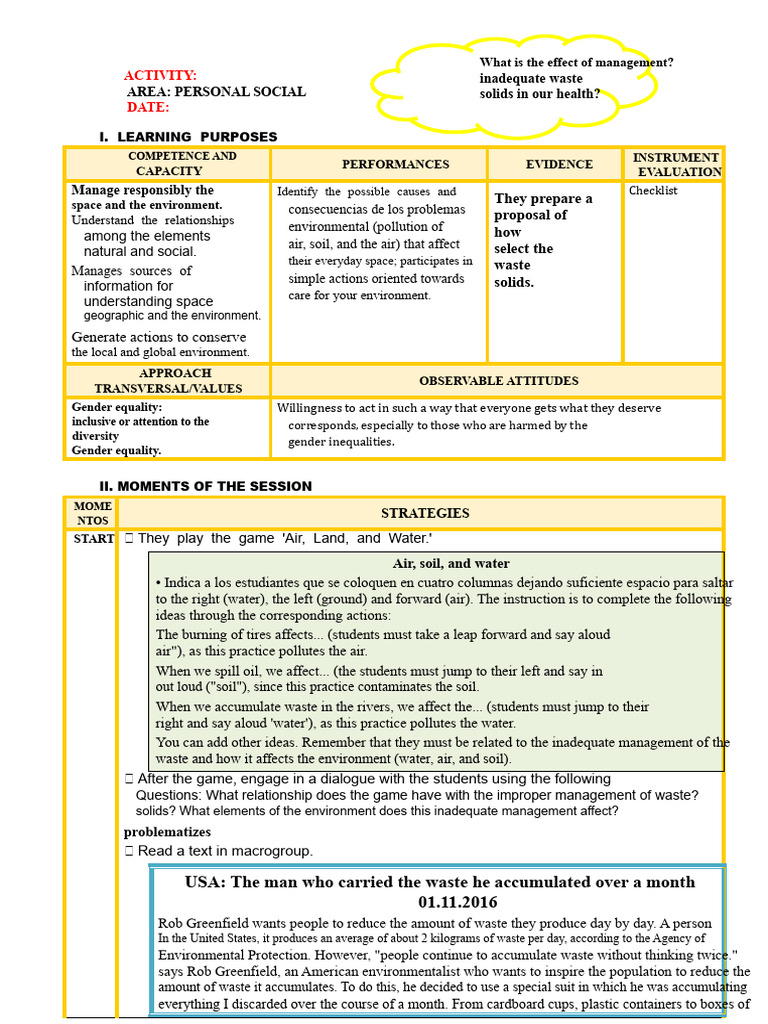 SESSION - PS - What is the effect of improper solid waste management on ...