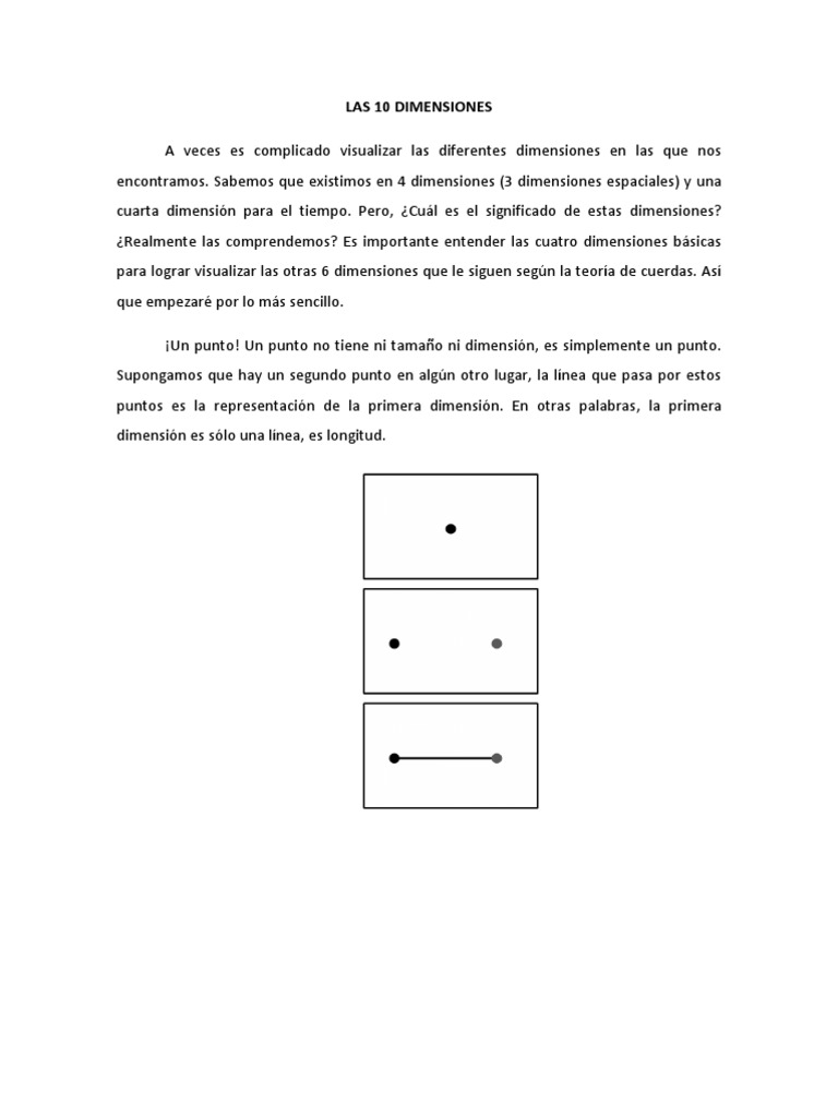 Las 10 Dimensiones | PDF | Dimensión | infinito