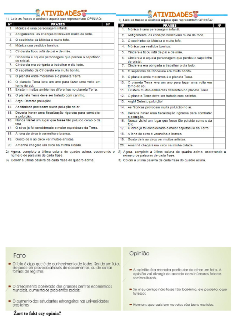 Fakt i opinia 4 rok | PDF