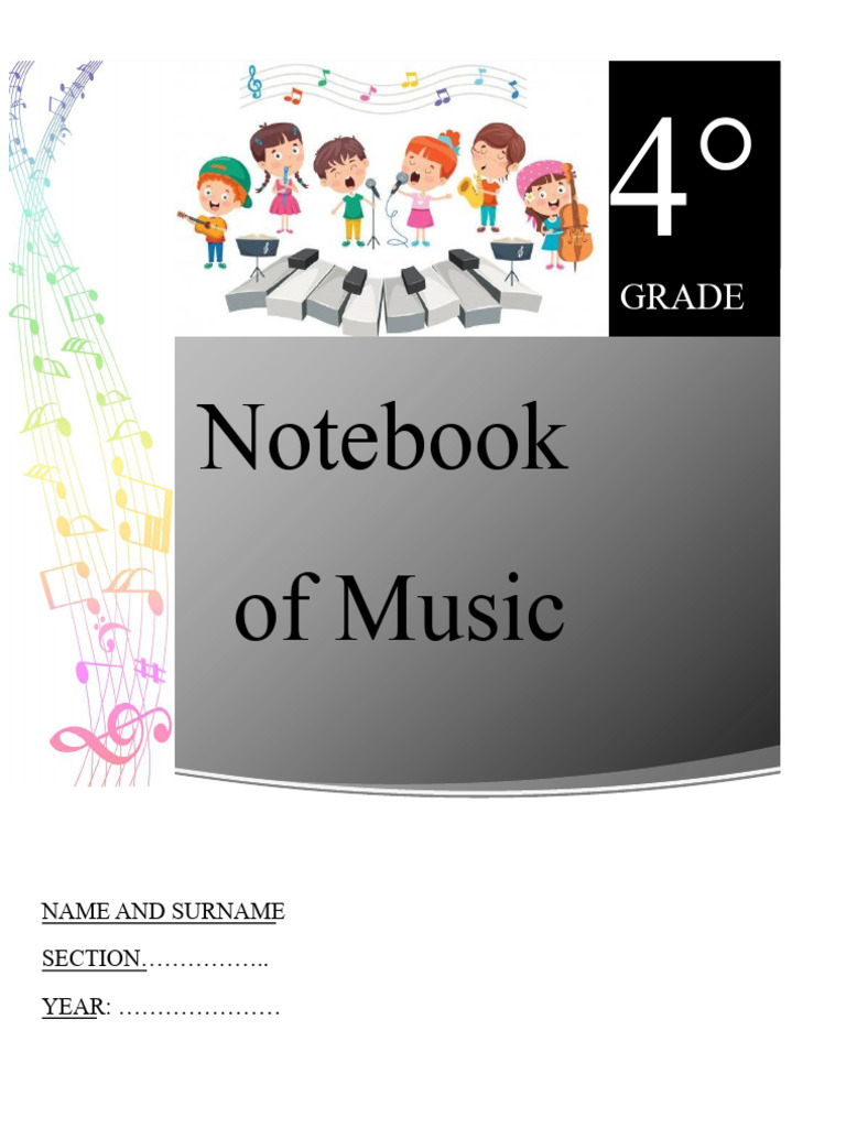 Music Notebook for 4th Grade Students | PDF