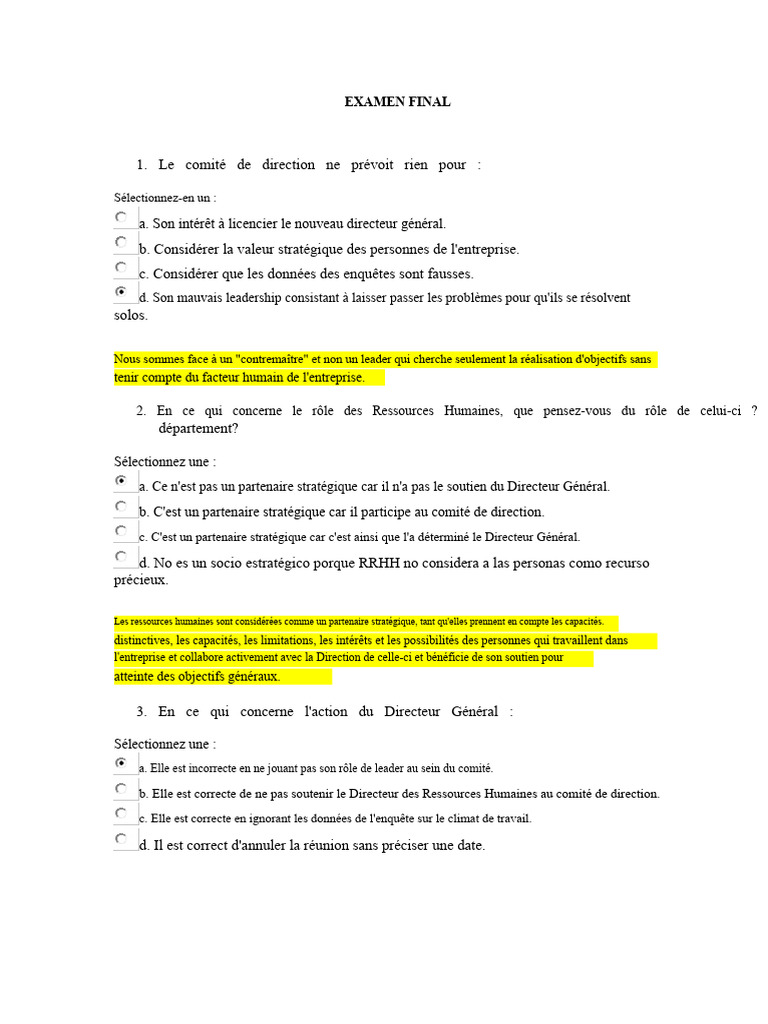 Problèmes de leadership et RH chez Tecnun S.A. | PDF | Gestion des ...