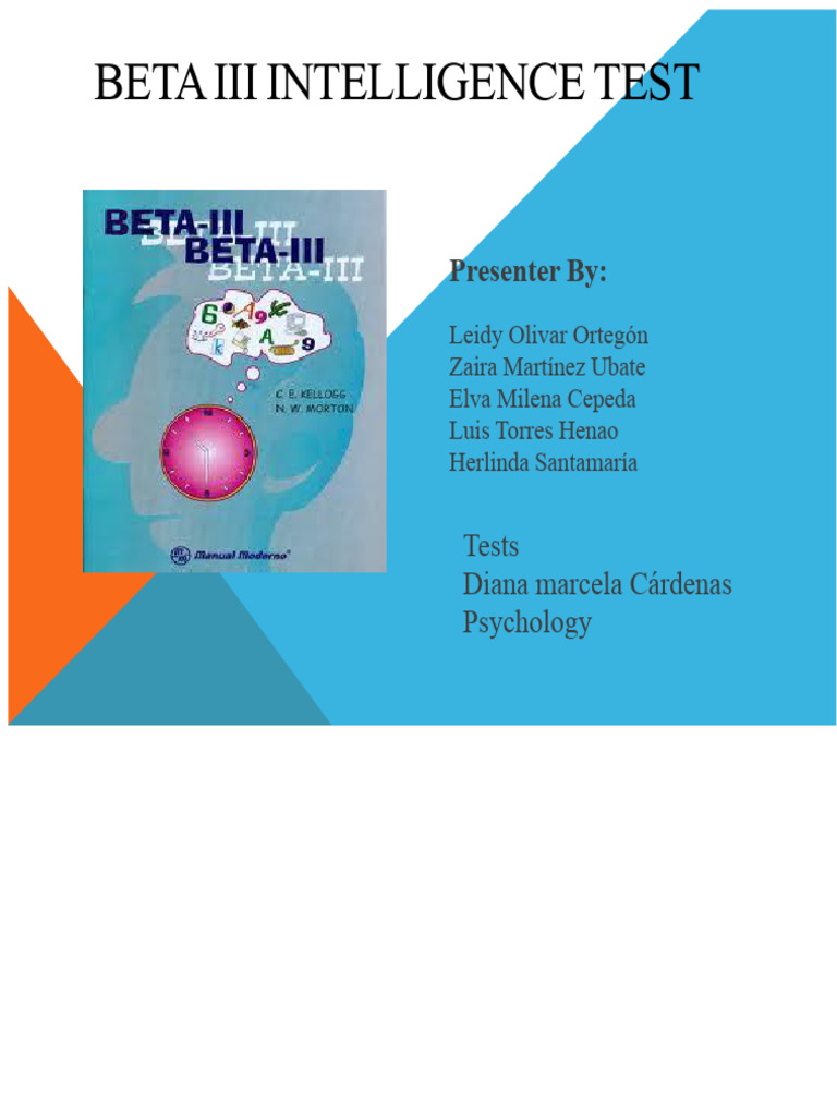 Test Beta III | PDF | Intelligence Quotient | Intelligence