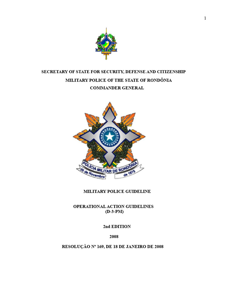 Operational Guidelines | PDF | Police | Military Police